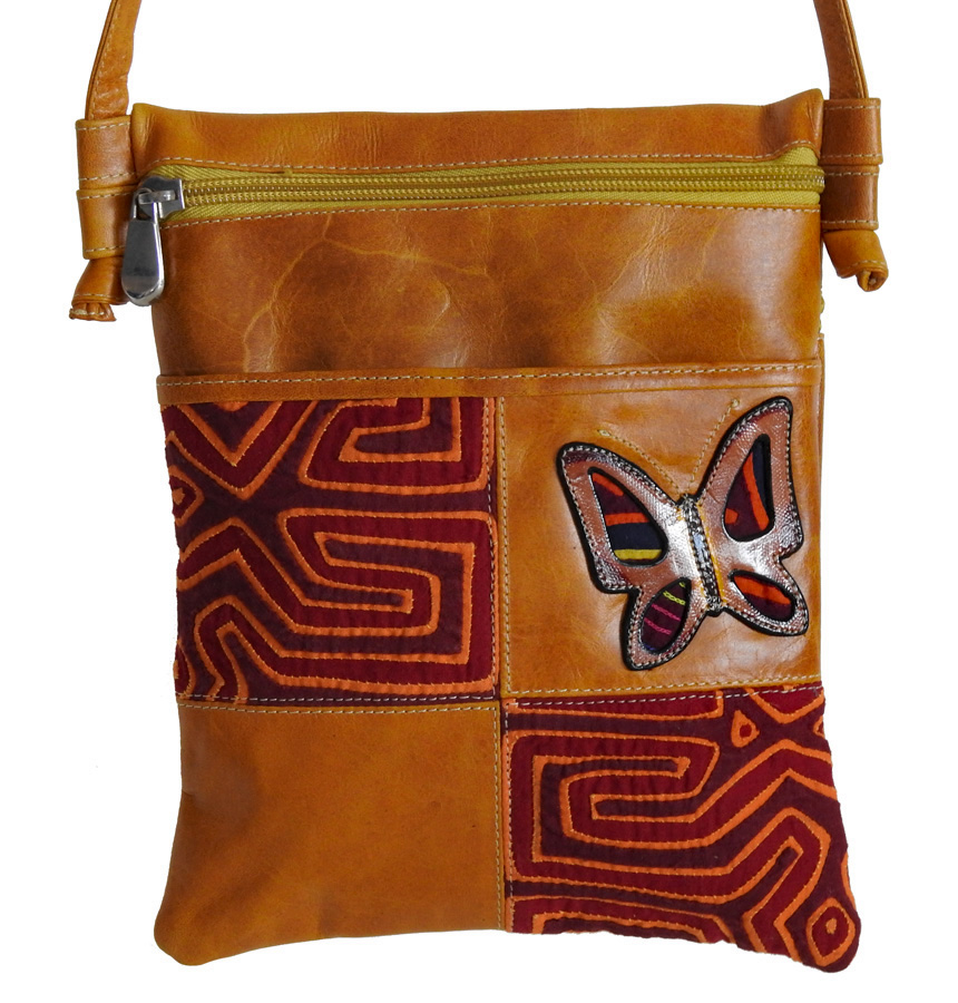 Shoulder Bag SB01 - handcrafted leather by local Colombian Artisans